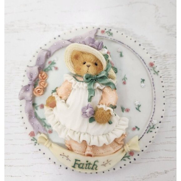 Enesco | Accents | Vtg 994 Cherished Teddies Ceramic Wall Plaque Round ...